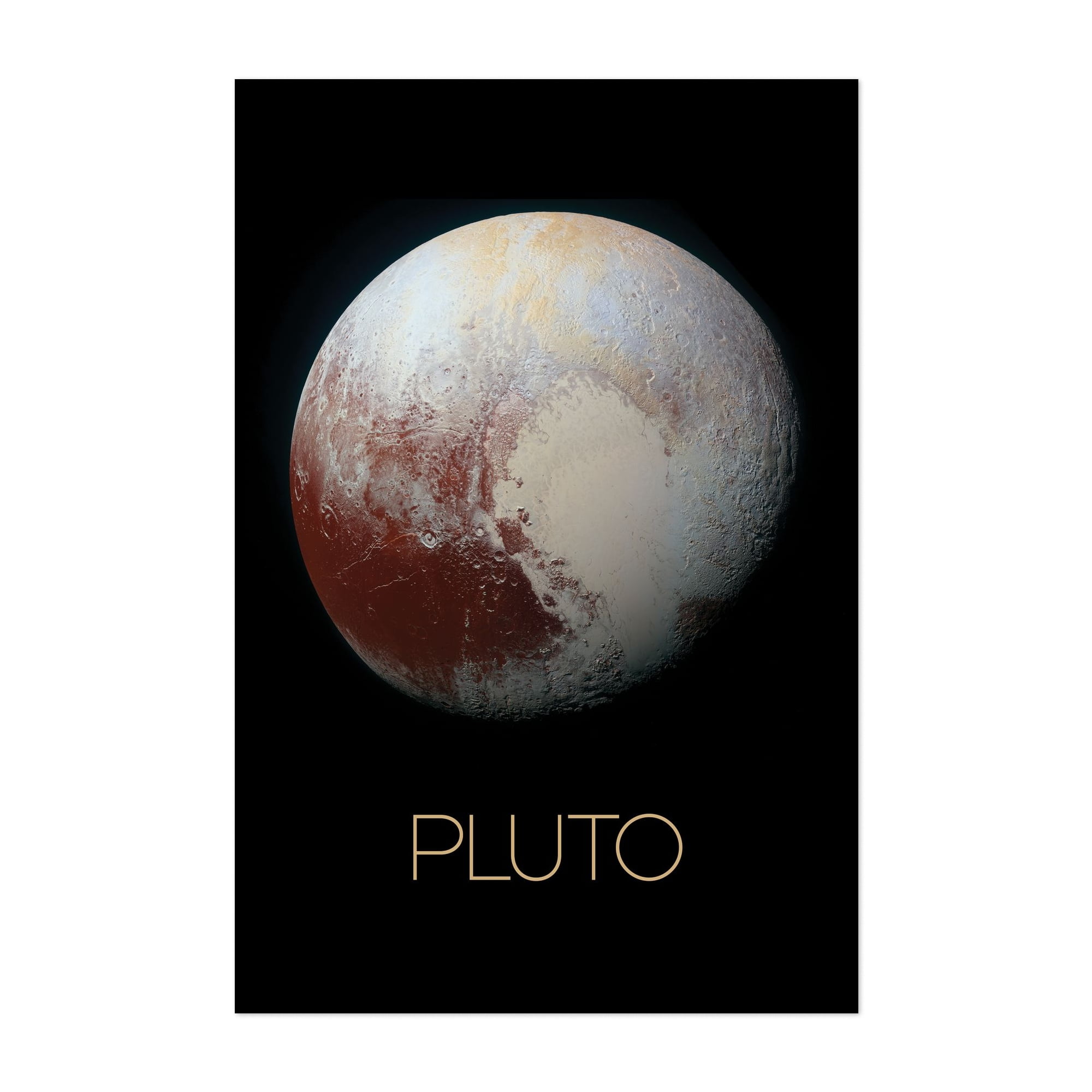 Outer Space, Solar System, Planet Pluto 03 - Photography Unframed Wall Art Print 24 x 36 inches ...