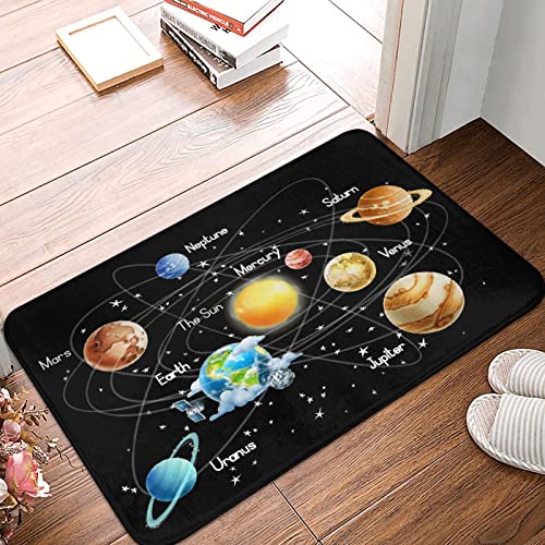 Outer Space Solar System Planets Door Mat 16 x 24 Inch Sponge Velvet ...