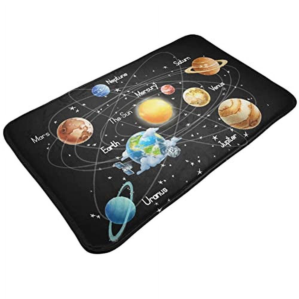 Outer Space Solar System Planets Door Mat 30 x 18 Inch Sponge Velvet ...