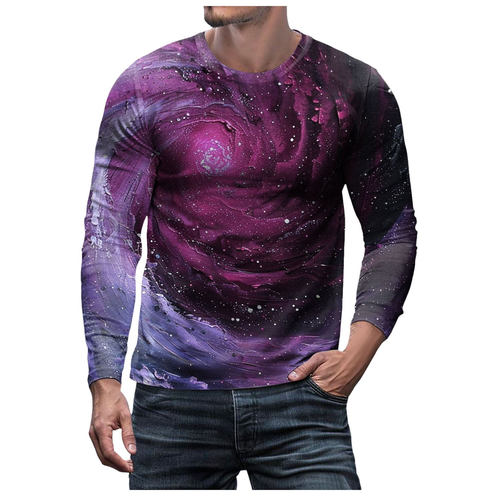 Outer Space T Shirts for Men 3D Printed Galaxy Solar System Planets ...