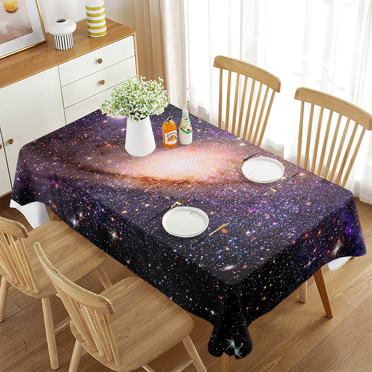 Outer Space Tablecloth Galaxy Stars Planets In The Universe Milky Way ...