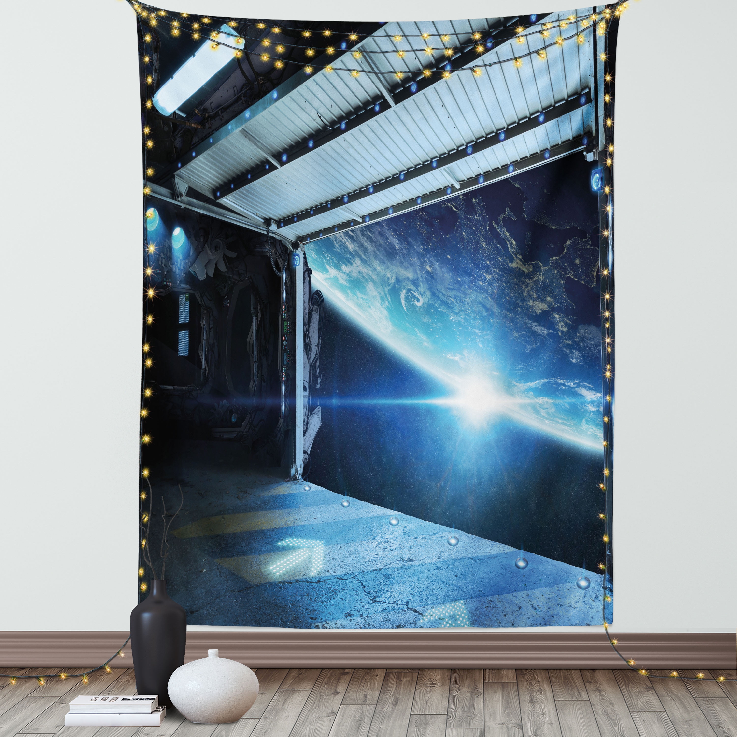 Outer Space Tapestry, Interstellar Airlock Shuttle Runway Gate Journey ...