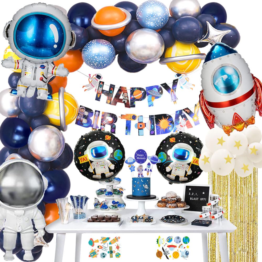 Outer Space Theme Birthday Party Decorations SMR- Happy Birthday Banner ...