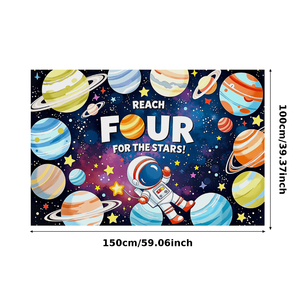 Outer Space Themed Colorful Banner with Astronaut Planets and Stars ...