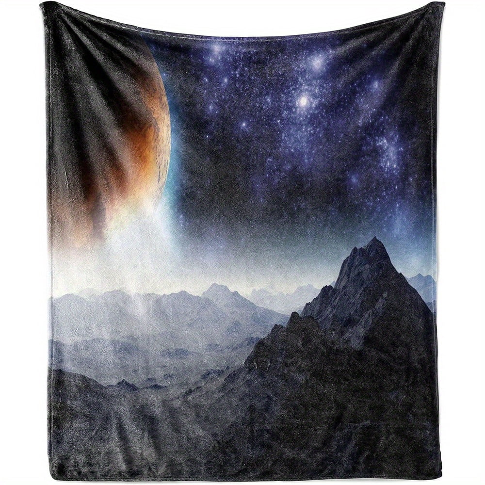 Outer Space Throw Blanket, Science Fiction Galaxy with Milky Way ...