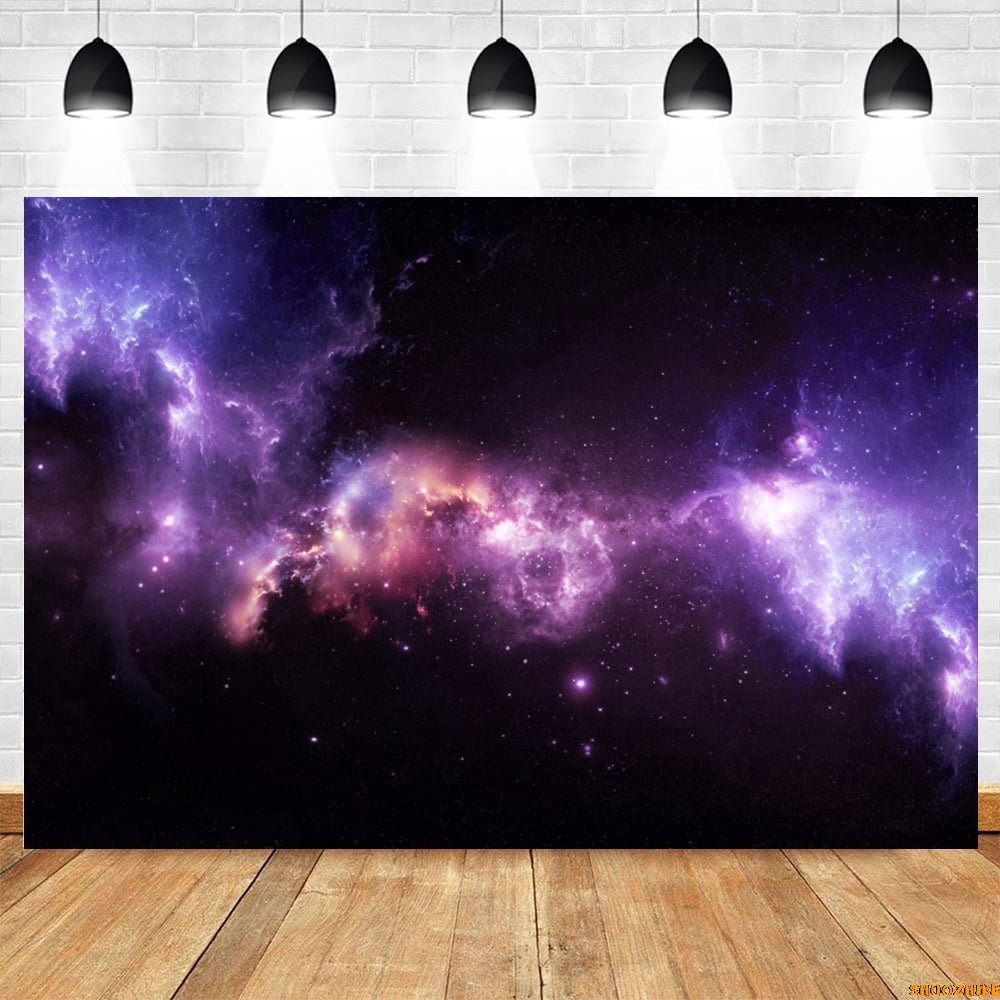Outer Space Universe Planet Backdrop Starry Galaxy Baby Shower Childr ...