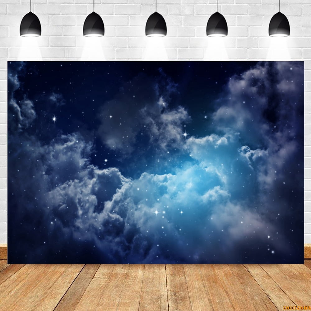 Outer Space Universe Planet Backdrop Starry Galaxy Baby Shower Childr ...