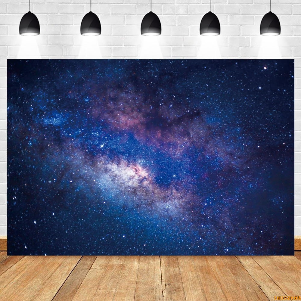 Outer Space Universe Planet Backdrop Starry Galaxy Baby Shower Childr ...