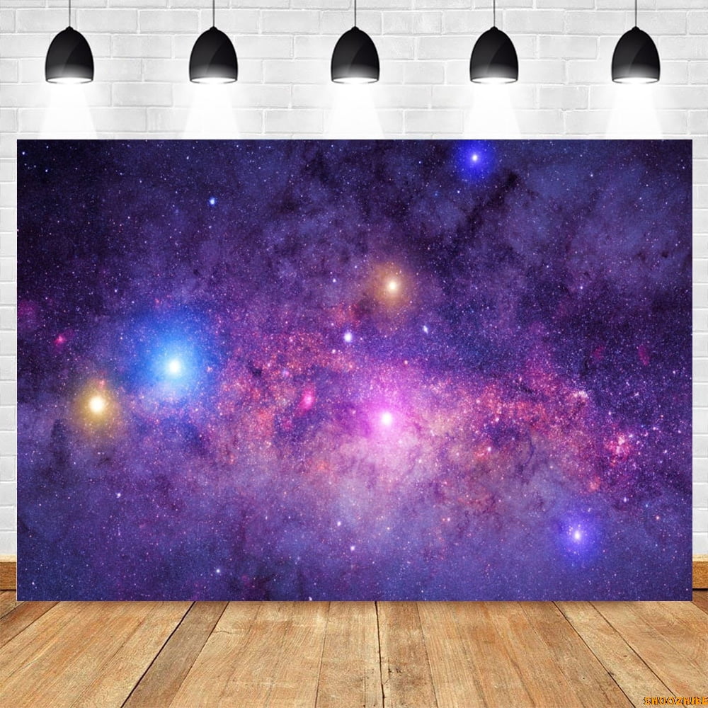 Outer Space Universe Planet Backdrop Starry Galaxy Baby Shower Childr ...