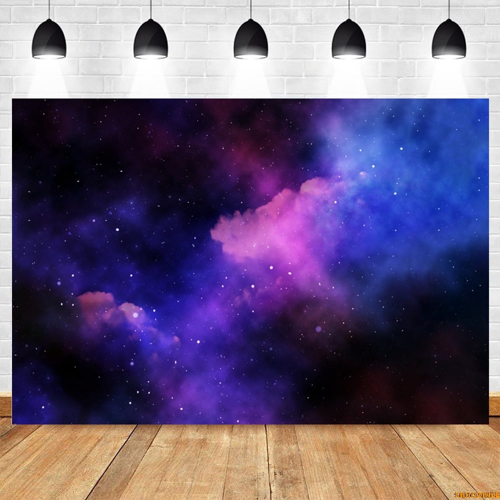 Outer Space Universe Planet Backdrop Starry Galaxy Baby Shower Childr ...