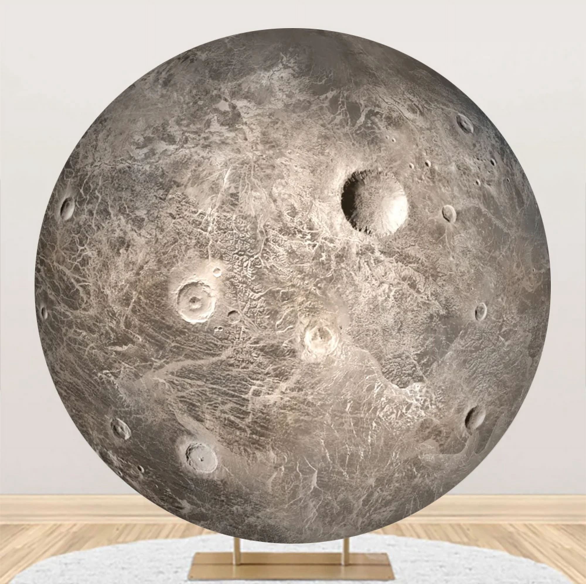 Outer Space Universe Round Backdrop Starry Sky Galaxy Moon Planet Earth ...