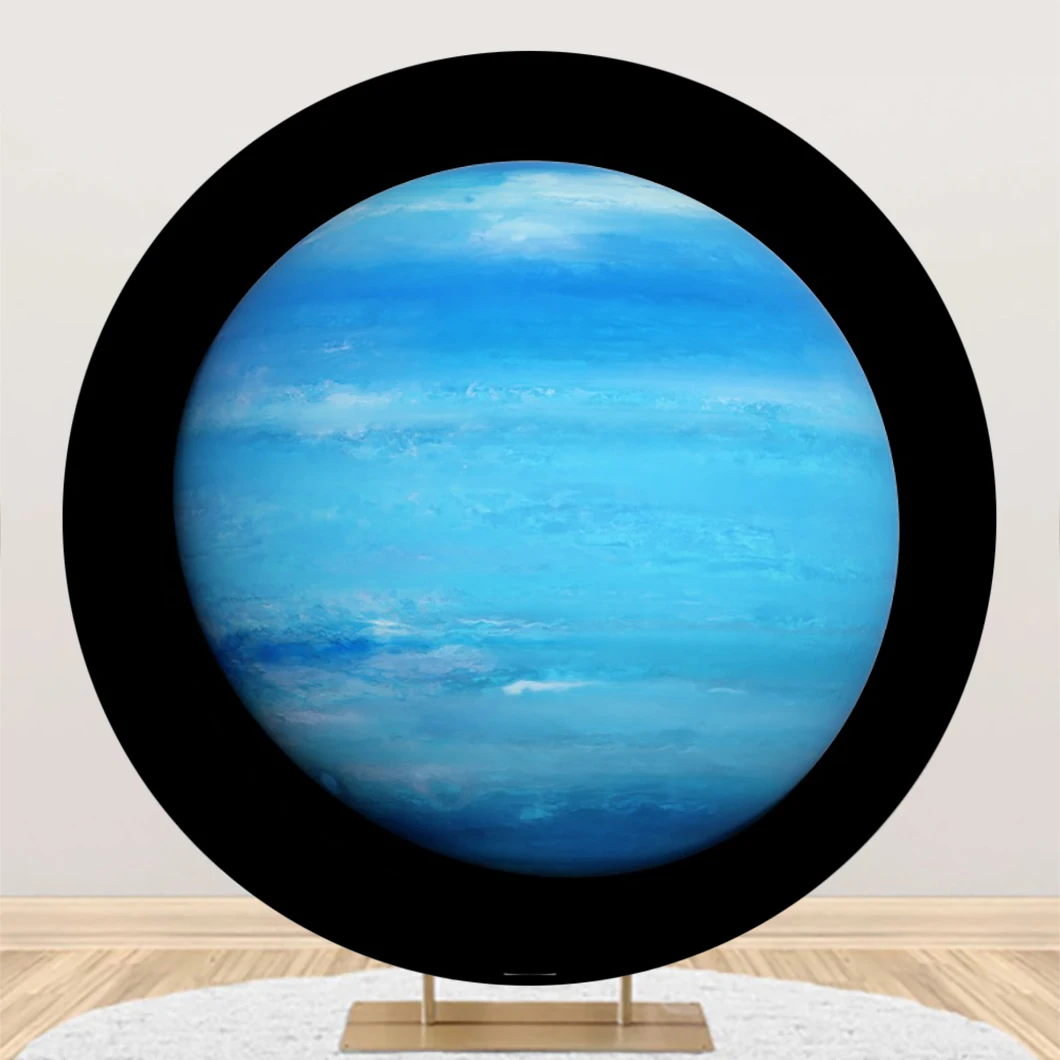 Outer Space Universe Round Backdrop Starry Sky Galaxy Moon Planet Earth ...