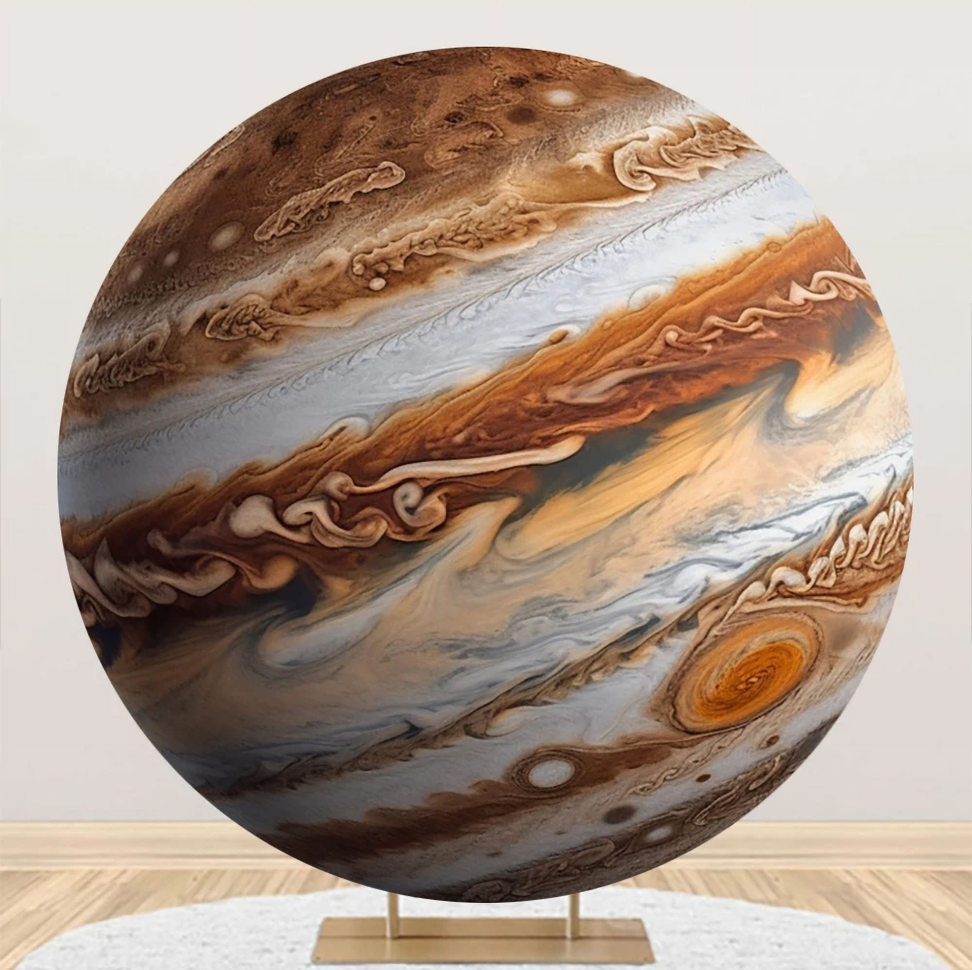 Outer Space Universe Round Backdrop Starry Sky Galaxy Moon Planet Earth ...