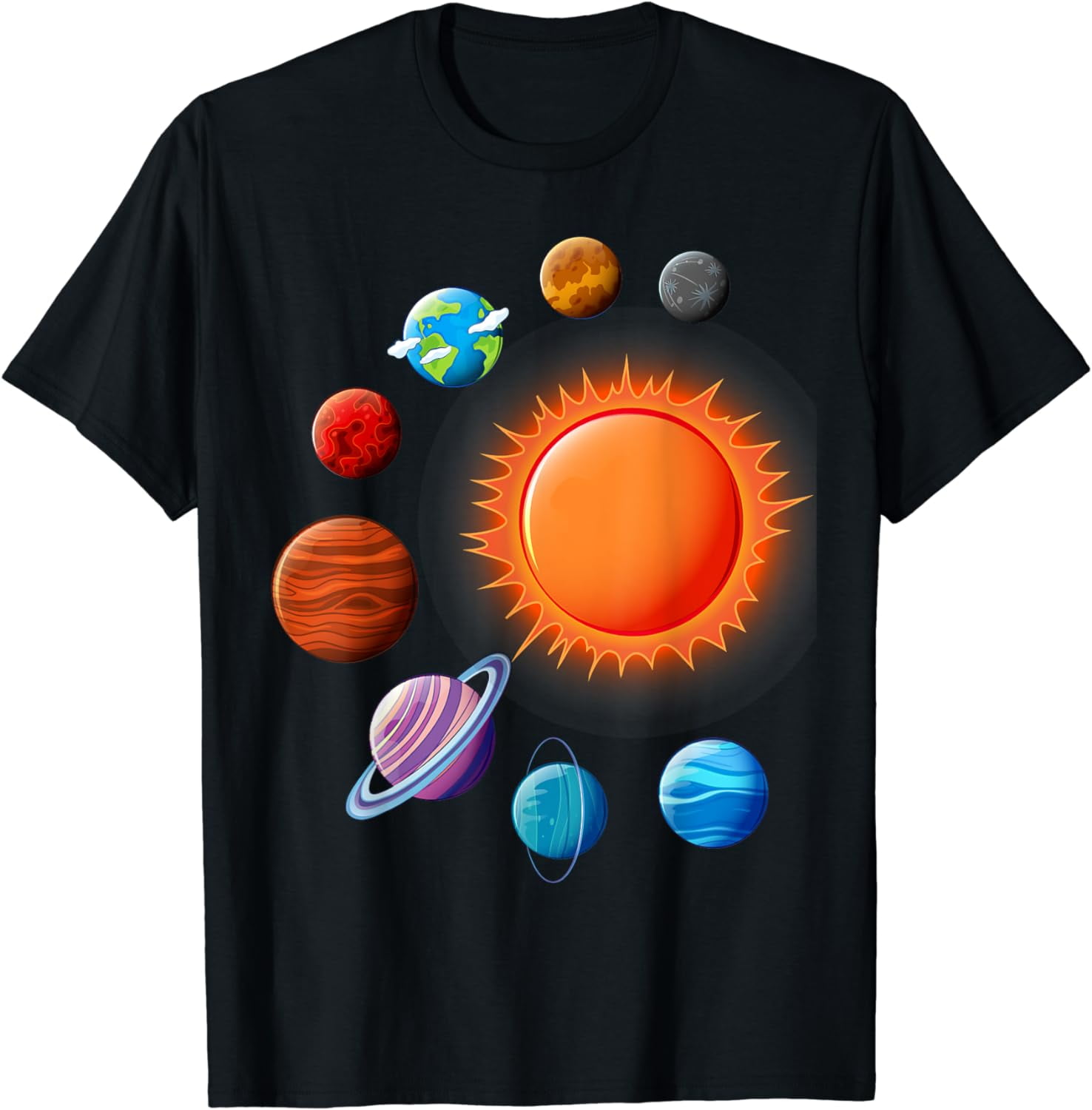 Outer Space Universe Sun Planets Astronomy Space Science T-Shirt ...