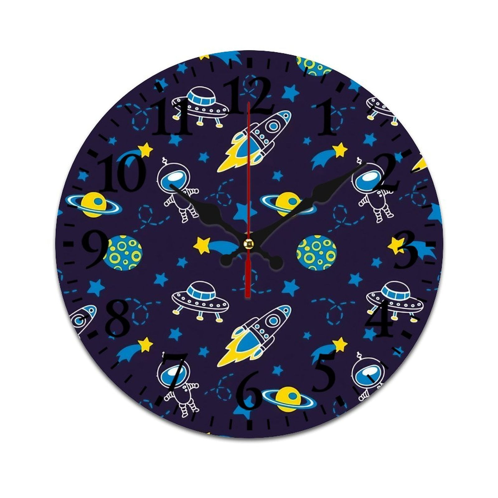 Outer Space Wall Clock Modern Design Clocks Wall Hanging Home Office ...
