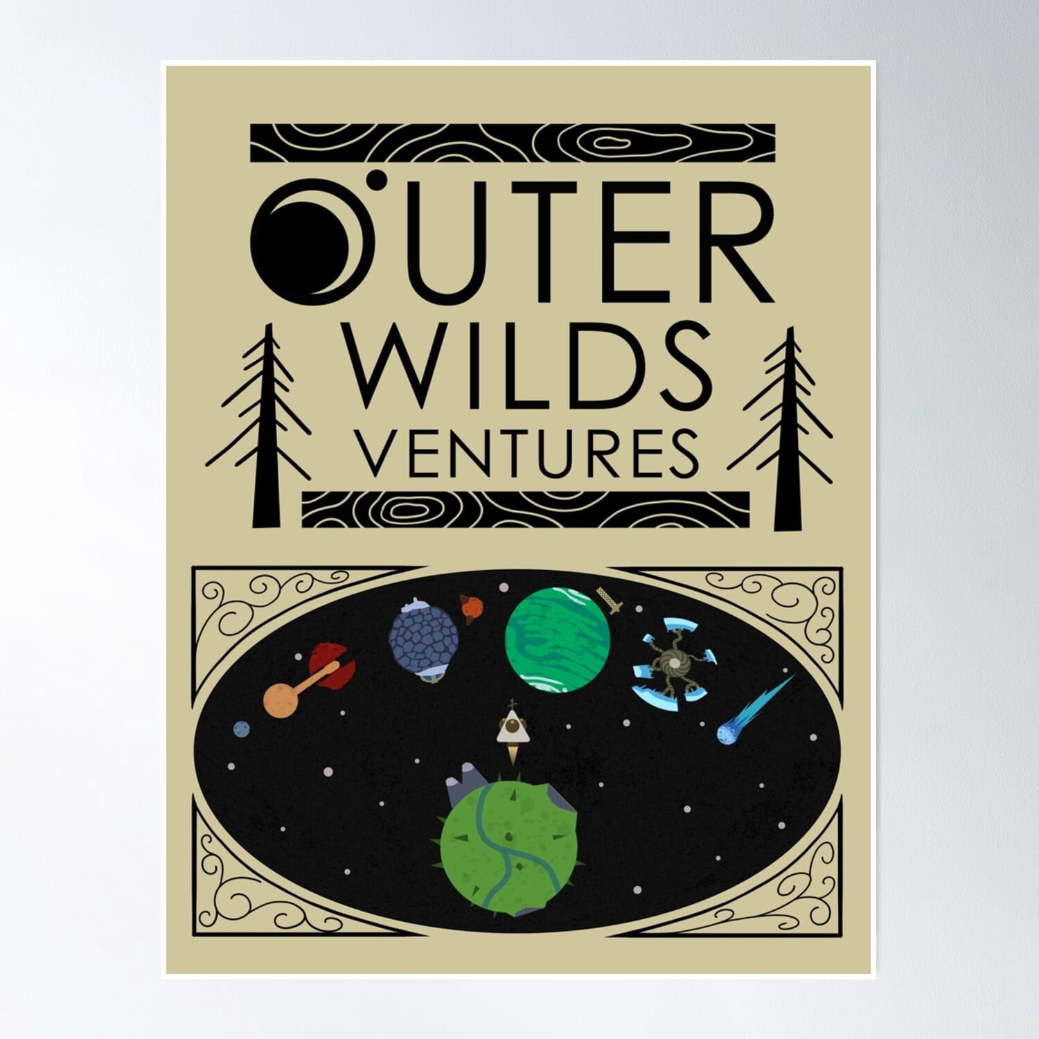 Outer Wilds Ventures Handbook Poster Wall Art, Modern Wall Decor, 8x12 ...