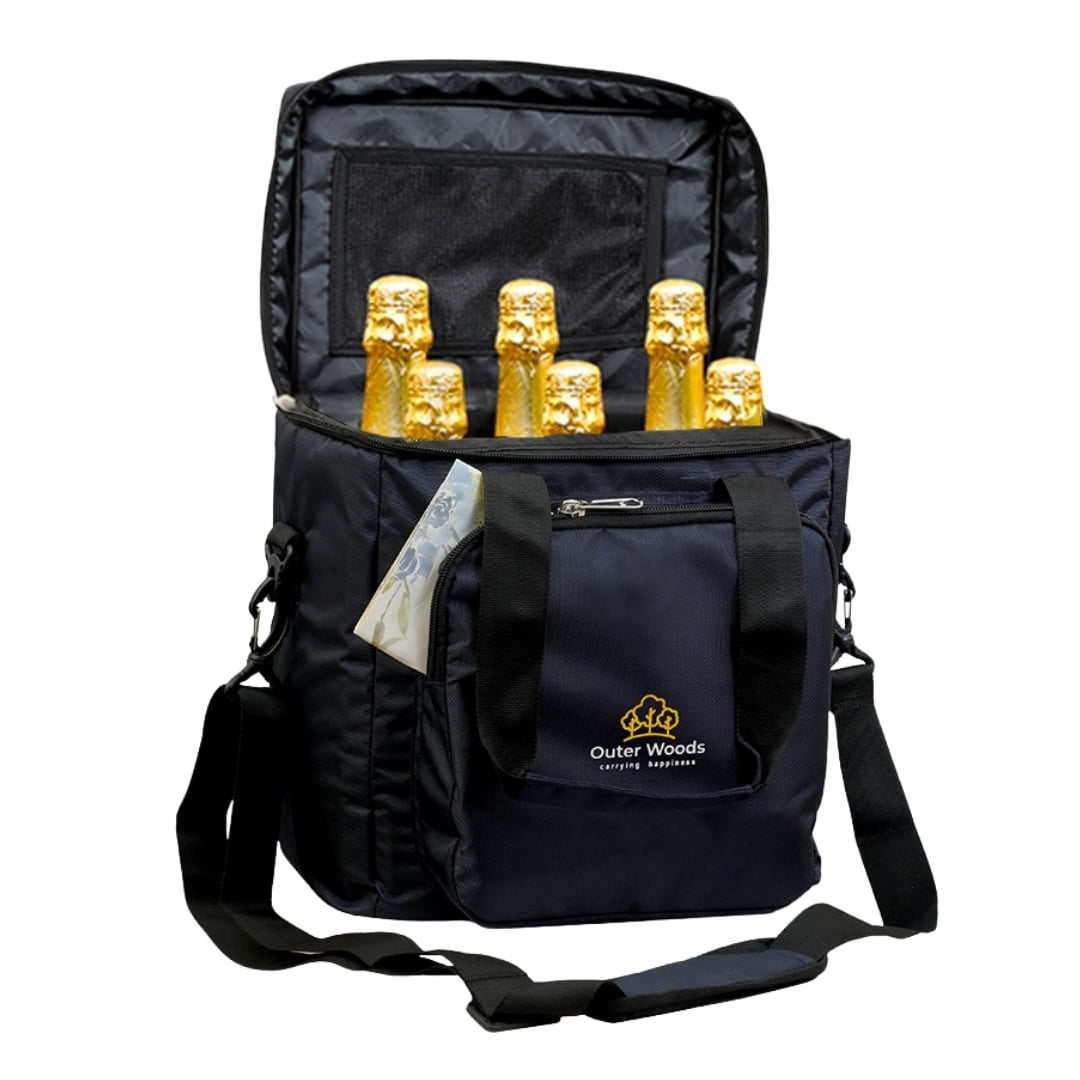 Outer Woods Insulated 6 Bottle Cooler Bag | with 6 Units of Ice Gel ...