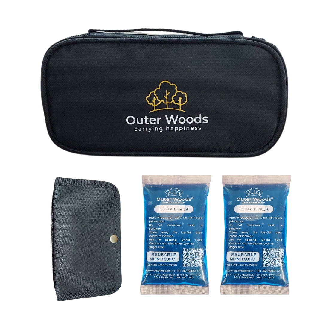 Outer Woods Insulin Cooling Travel Pouch for Diabetics with Two Ice Gel ...