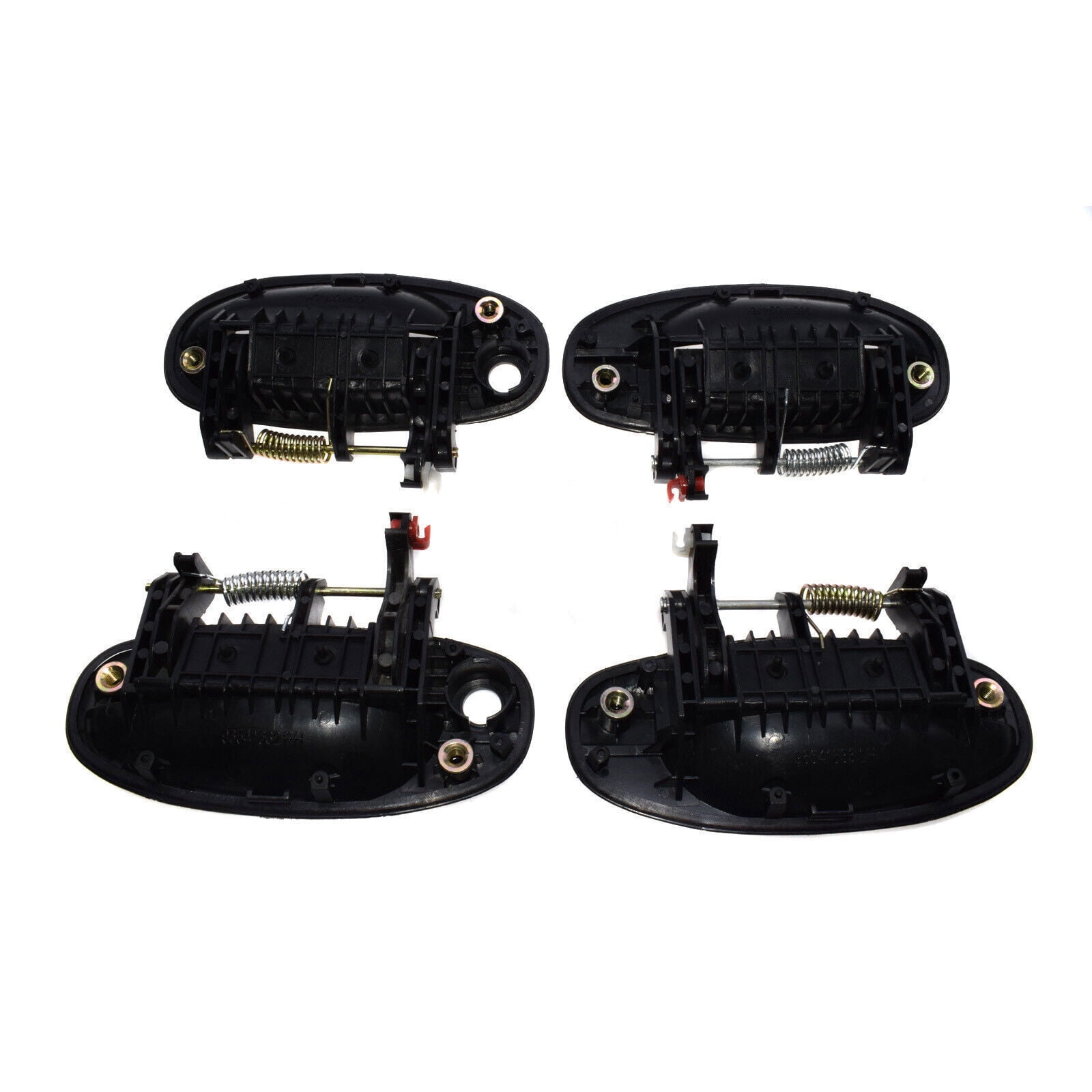Outer door handle set 4-piece set, front, back, left, right, black ...