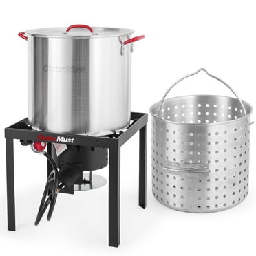 Creole Feast CFB3001 Single Sack Crawfish Seafood Boiler, Outdoor Stove ...