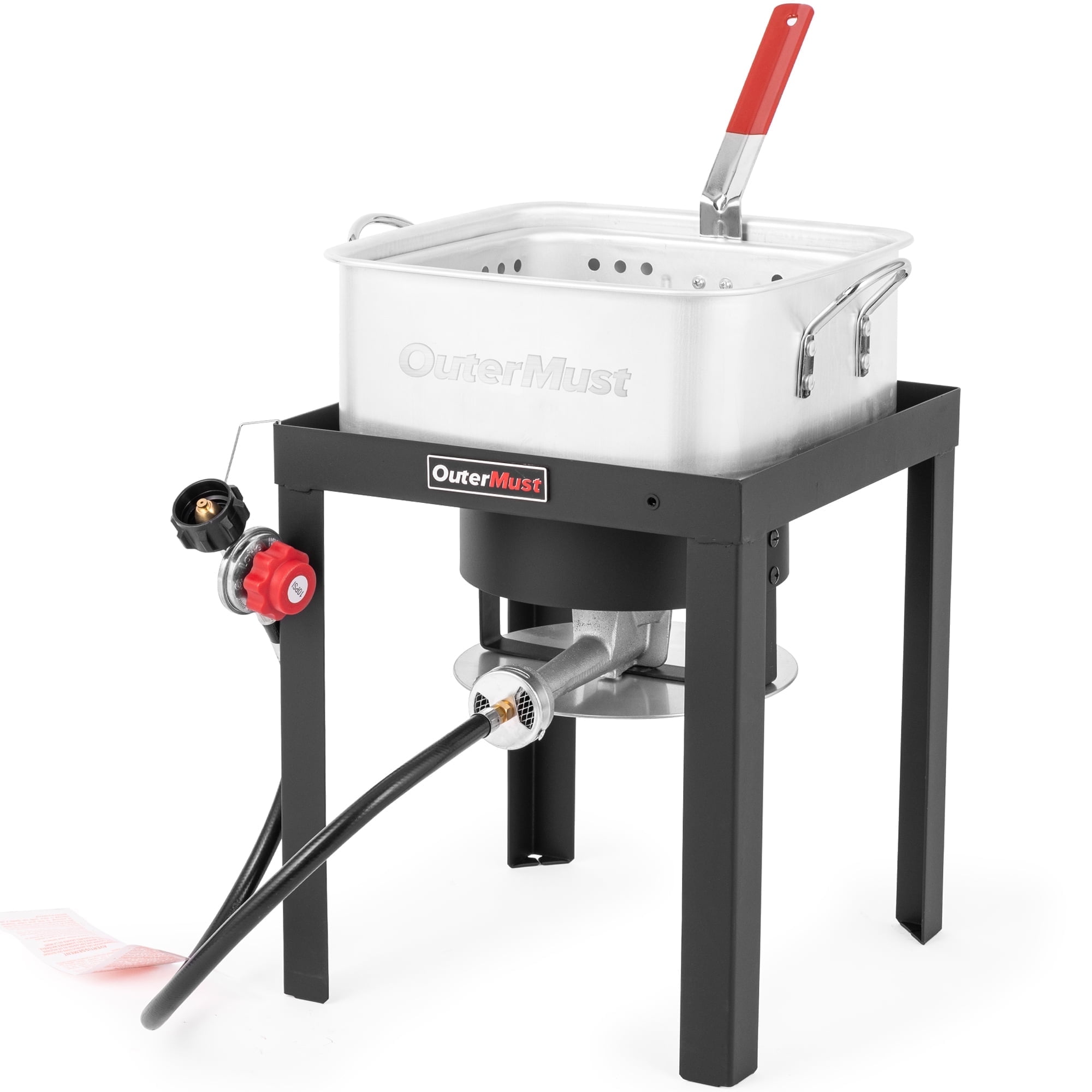 OuterMust Outdoor 50,000 BTU Propane 12 Qt. Deep Fish Fryer Pot and ...