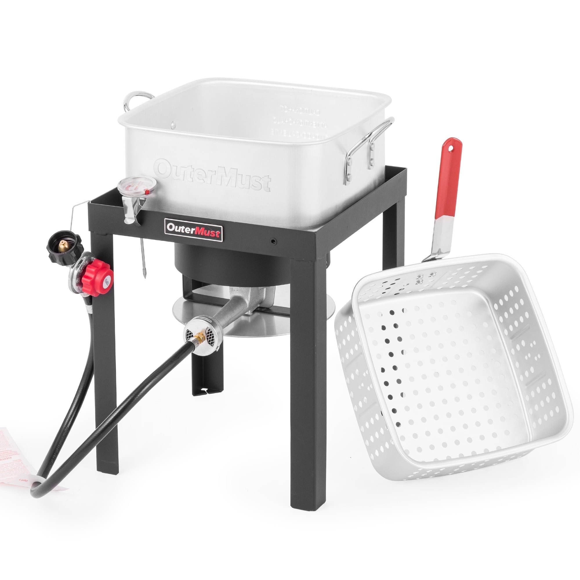 OuterMust Outdoor Fish Fryer 50,000 BTU with Inner Basket,12 Qt ...