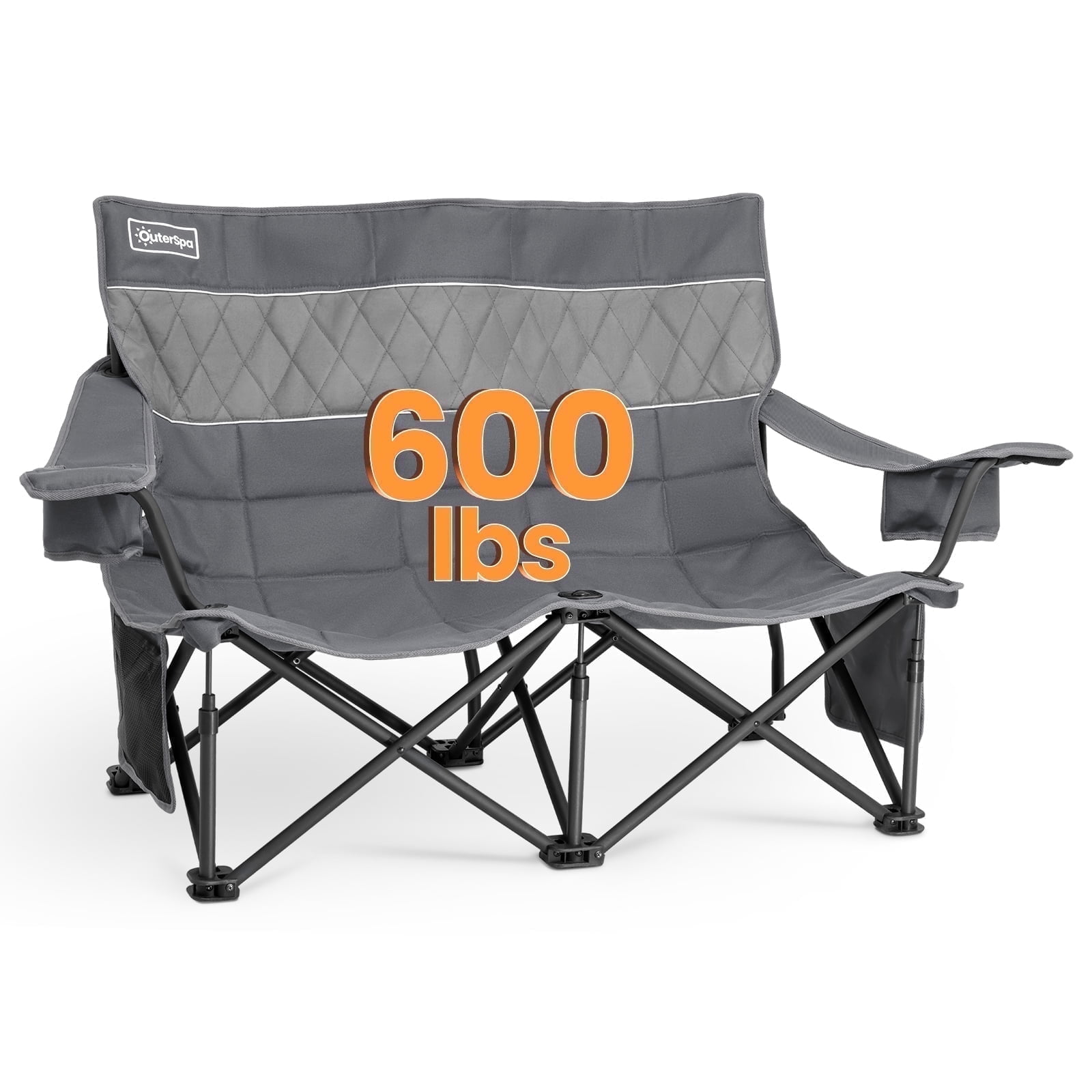OuterSpa Low Camping Loveseat, Double 2 Person Camping Chair for Adults ...