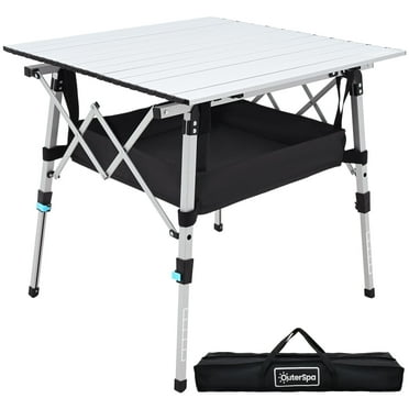 SKTPI 4ft Portable Folding Camping Table, Outdoor Waterproof Adjustable ...