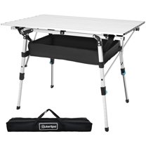 Ozark Trail Deluxe Camping Kitchen with Storage, Silver and Red, 31 ...