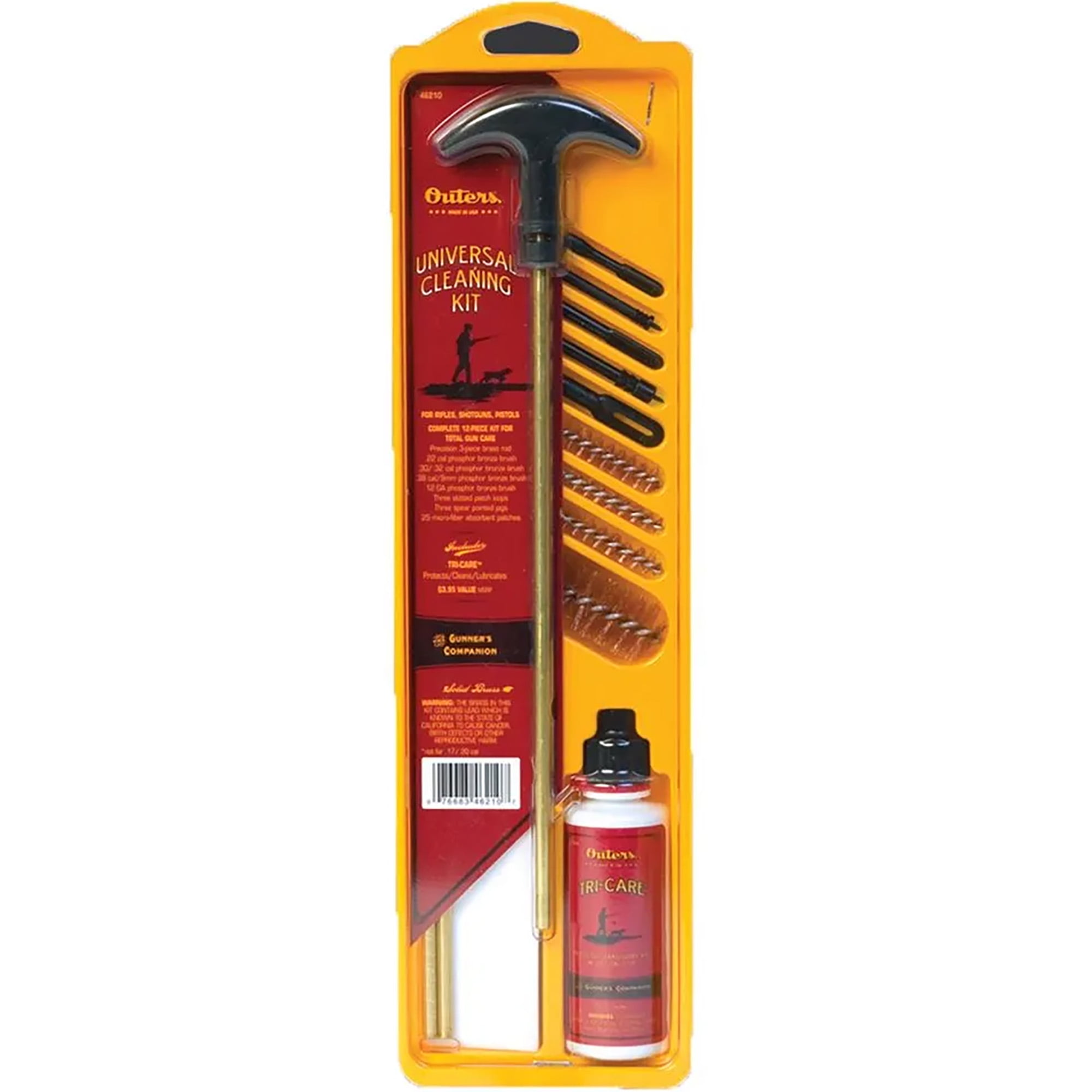 Outers Brass Rod Pistol Cleaning Kit - .40/.41/.44/.45/10mm - Walmart.com
