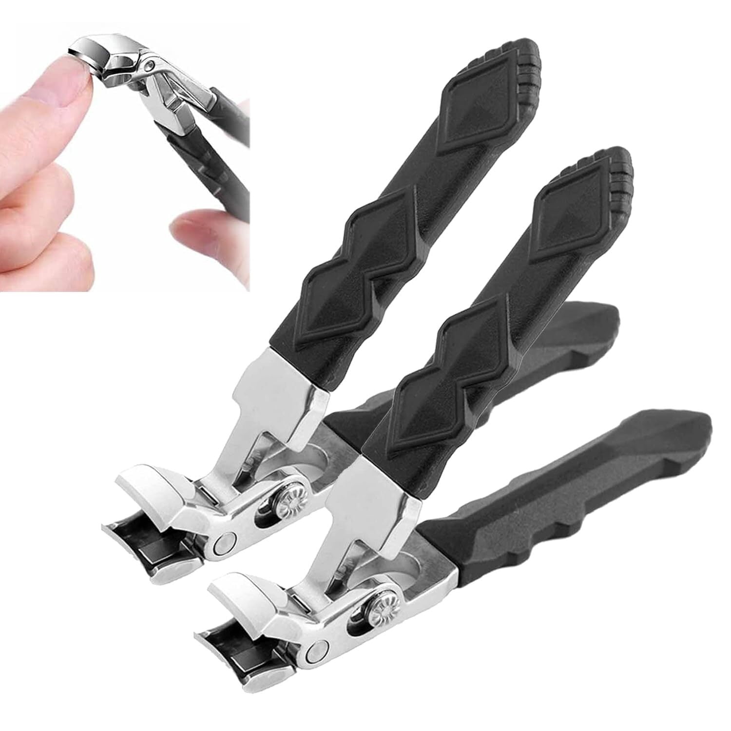 Outfany Nail Clipper, 2Packs Outfany ToeNail Clippers, Ergonomic Nail ...