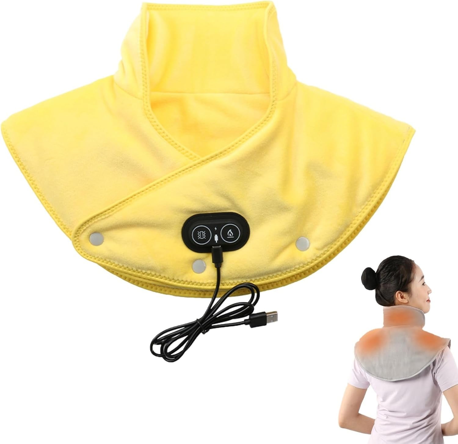 Outfany Thermaease Pro, Electric Heating Vibrating Pad Blanket with 3 ...