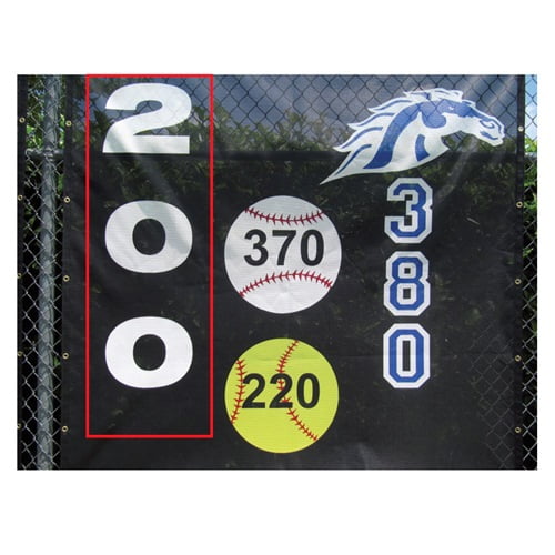 Outfield Distance Marker, Vertical/Horizontal Numbers - 5' L - Walmart.com