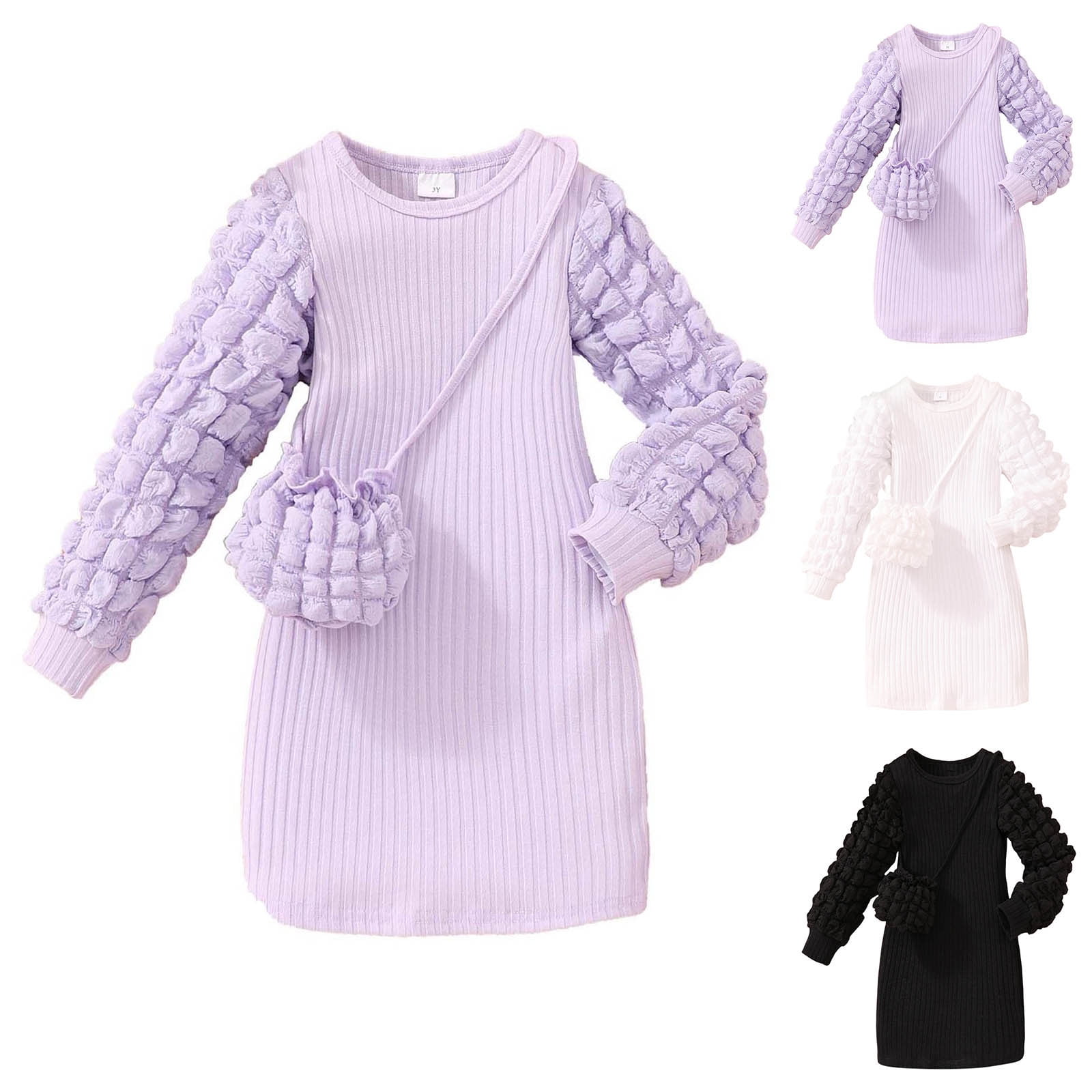 Outfits for Boys Girls, Girls Dress Outfits Sets with Crossbody Bag ...