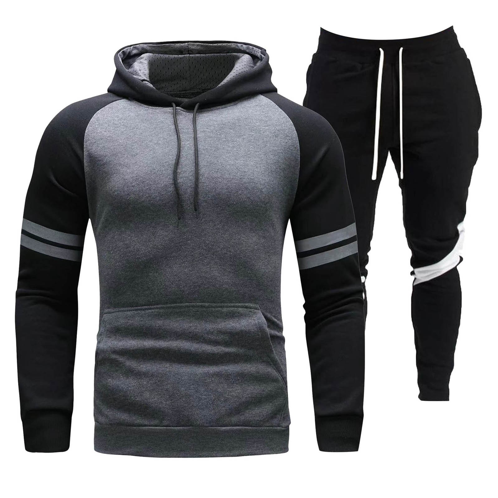 Outfits for Men 2024 Men's Casual Tracksuit Set Long Sleeve Full Zip ...
