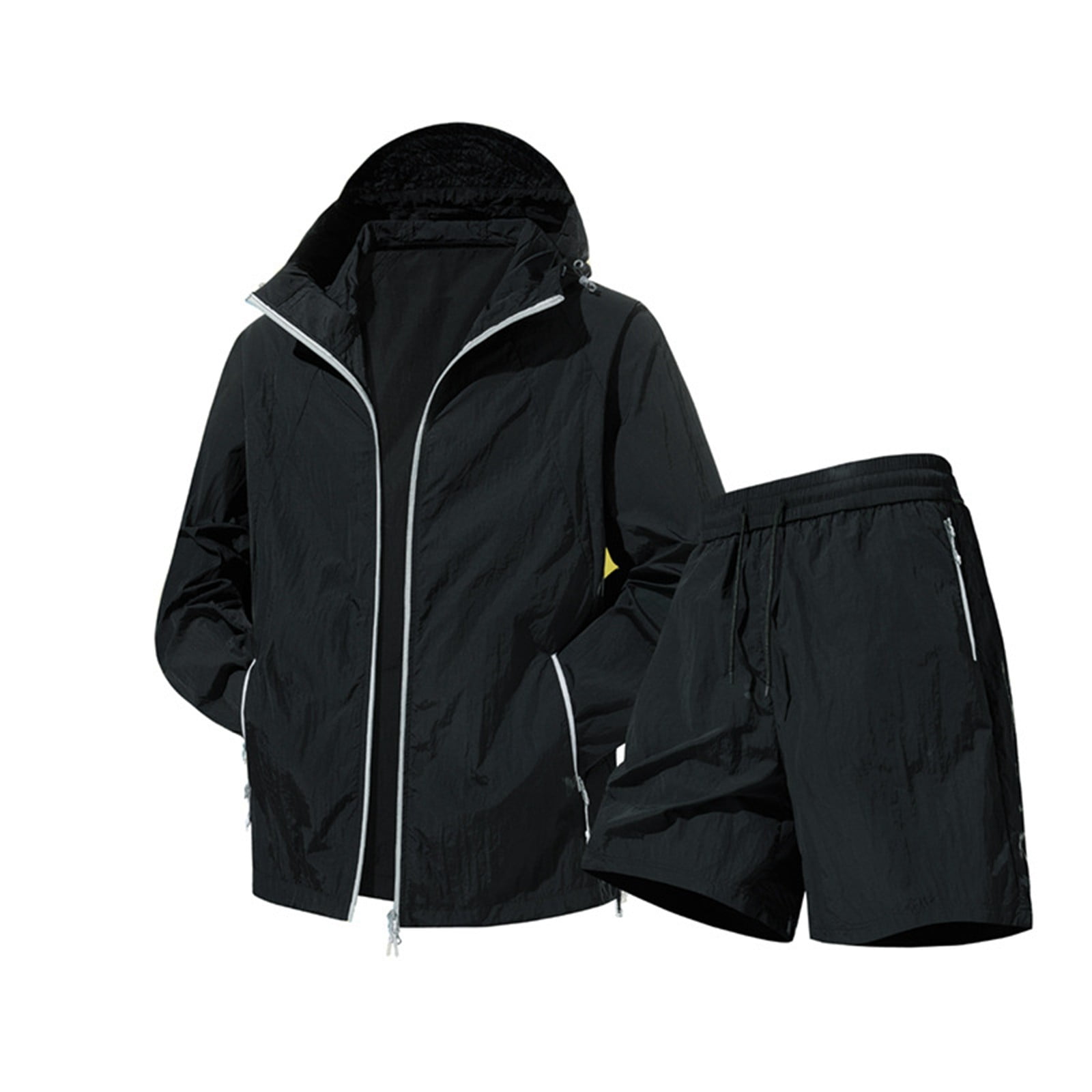 Outfits for Men Men's Outdoor Suit With Hood Summer Lightweight ...