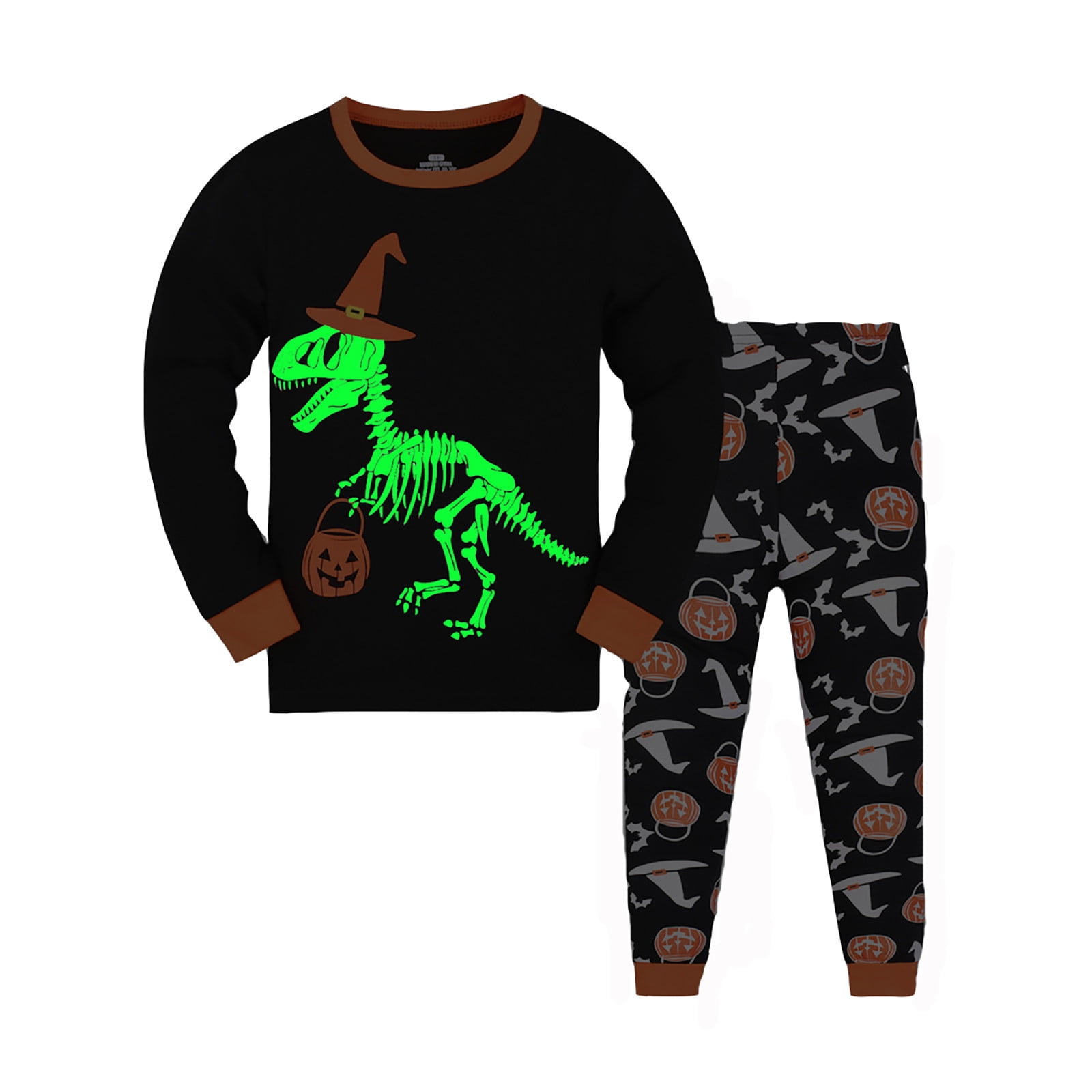 Outfits for Boys 7-8 Toddler Kids Baby Boys Girls Pajamas Cartoon Cute Print Long Sleeve Top ...