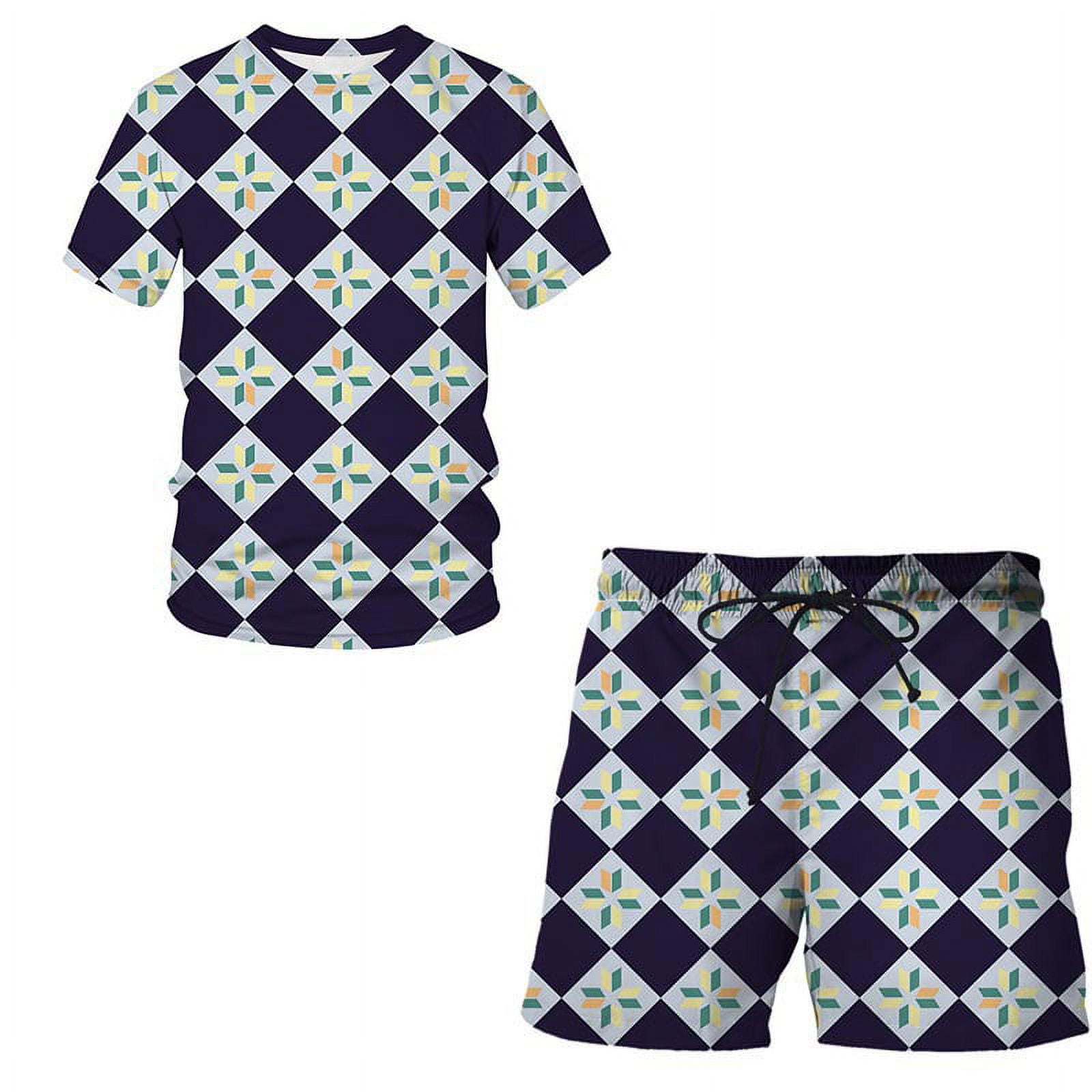 Outfits for Men 2 Piece Sets,Fashion Summer Popular 3D Digital Printing ...