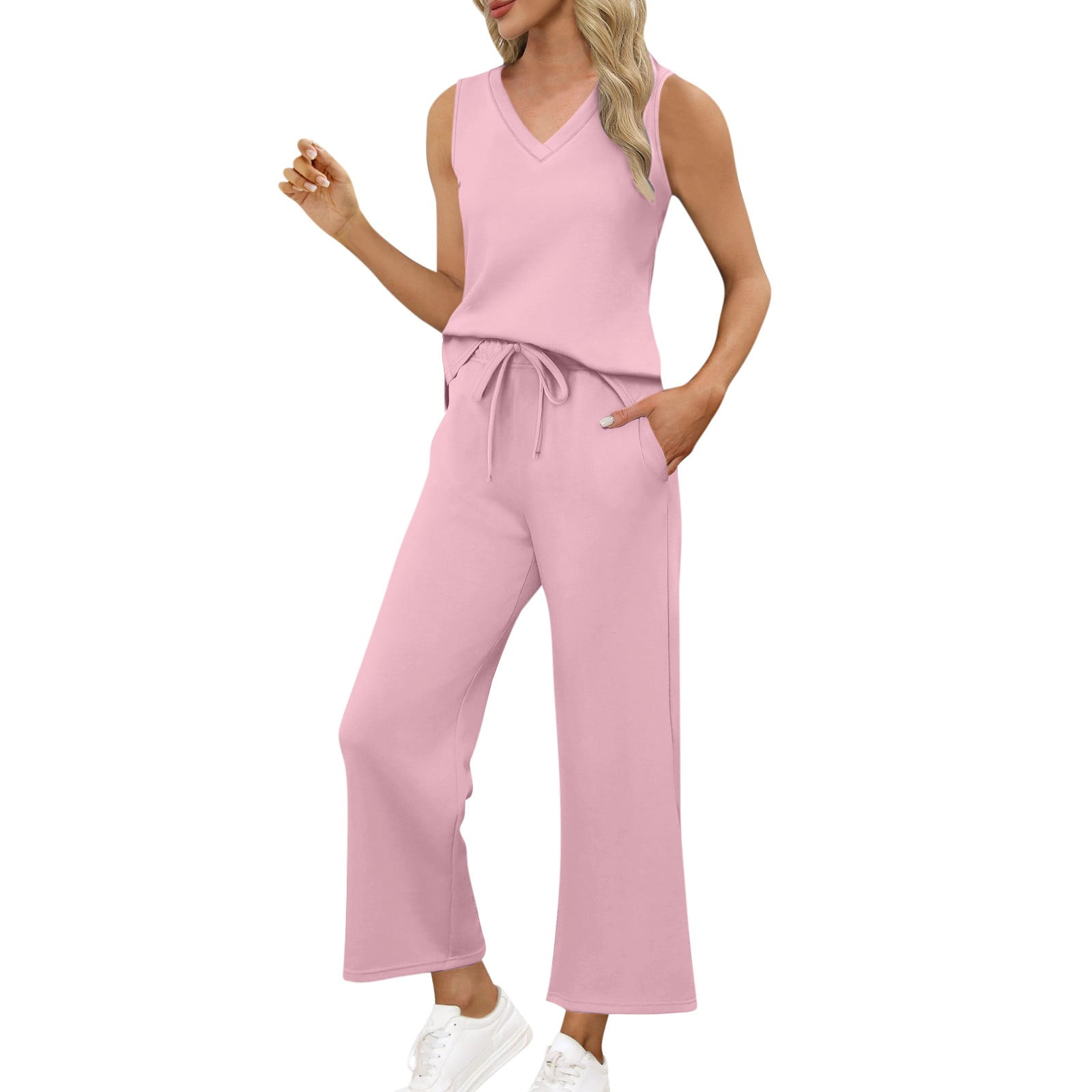 Outfits for Women 2 Piece Sets Going out New Women Solid Two Piece Sets ...