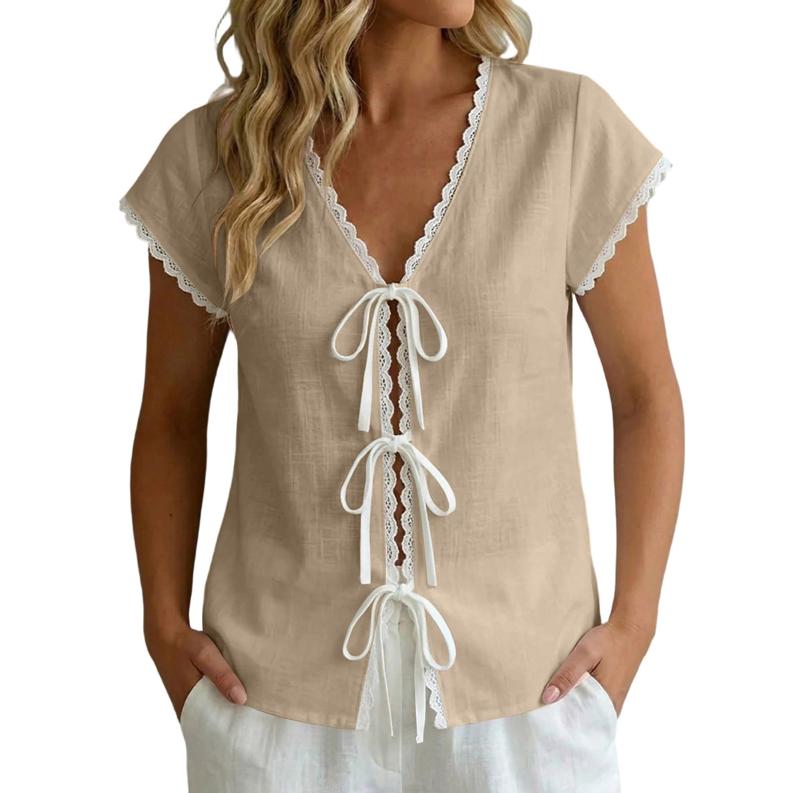 Outfmvch Embroidered Tops for Women Peasant Tops for Women Cozy Loose ...