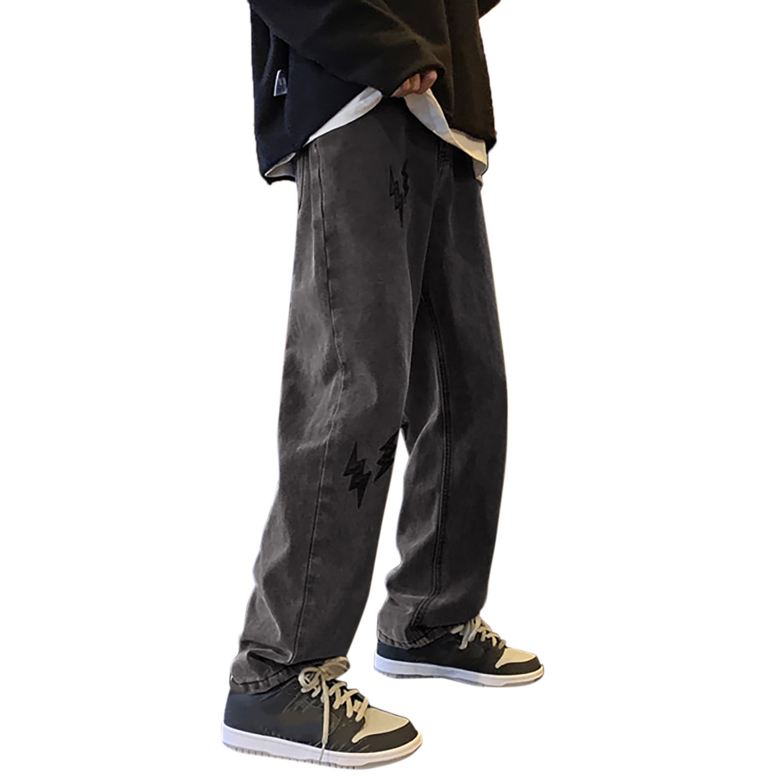 Outfmvch Jeans for Men Flowy Pants for Women Men Casual Fashion Plus ...