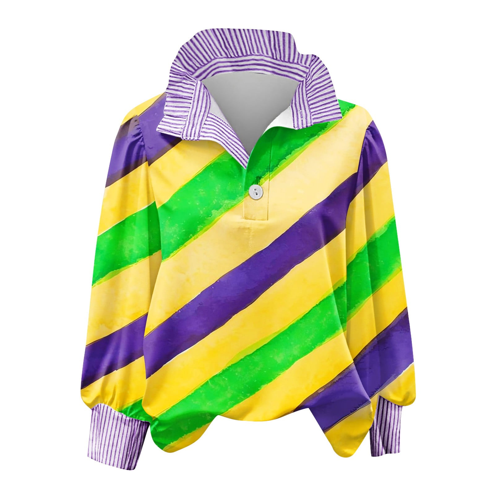 Outfmvch Mardi Gras Shirts for Women Masquerade Costume Color Bead ...
