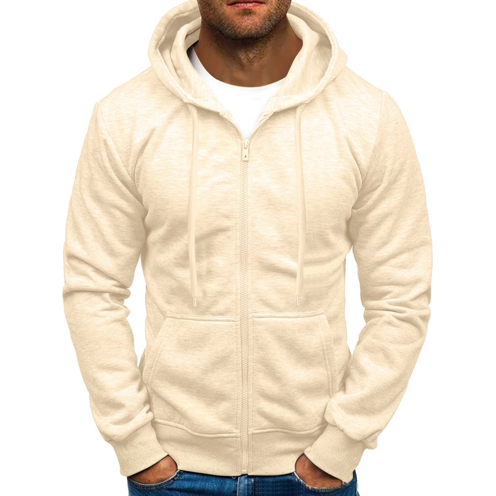 Outfmvch Men's Zip-Up Hoodie,Full-Zip Hoodie,Hooded Sweatshirt,Fleece ...