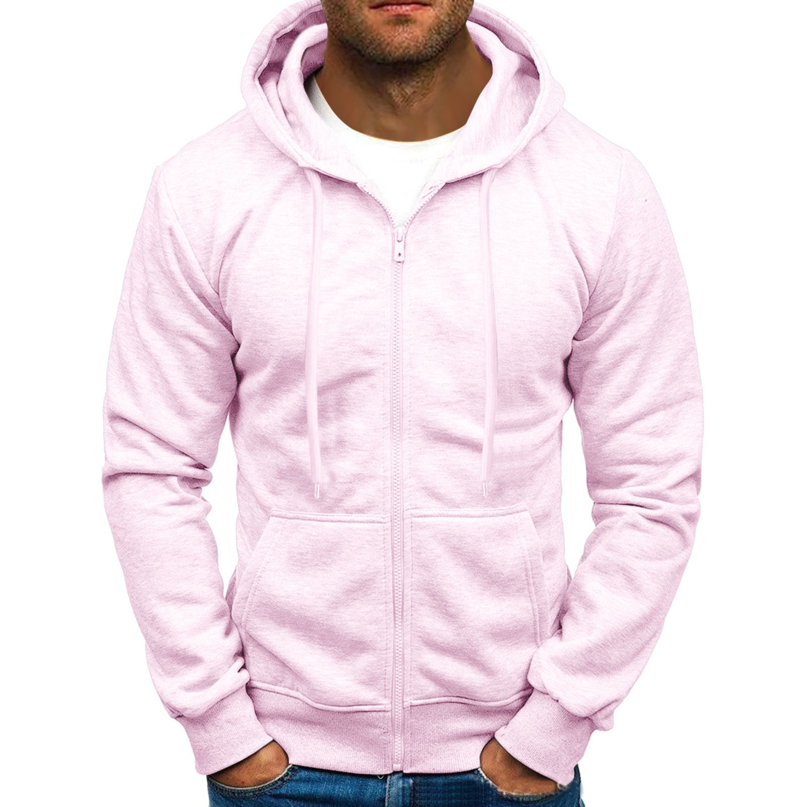 Outfmvch Men's Zip-Up Hoodie,Full-Zip Hoodie,Hooded Sweatshirt,Fleece ...