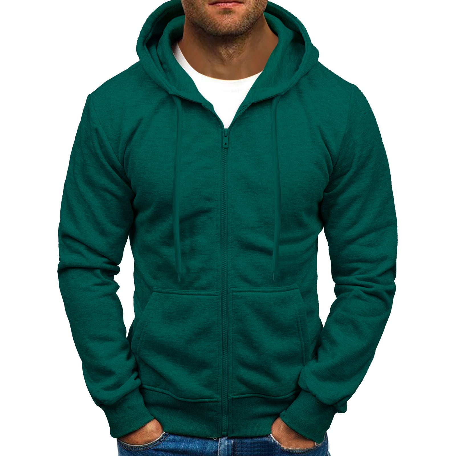 Outfmvch Men's Zip-Up Hoodie,Full-Zip Hoodie,Hooded Sweatshirt,Fleece ...