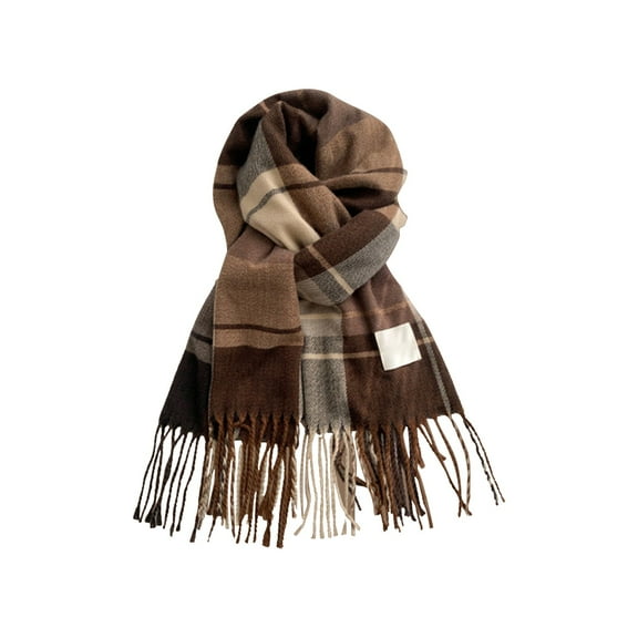 AWZXDE Unisex Solid Color Knitted Winter Scarf Neck Scarf for Daily ...