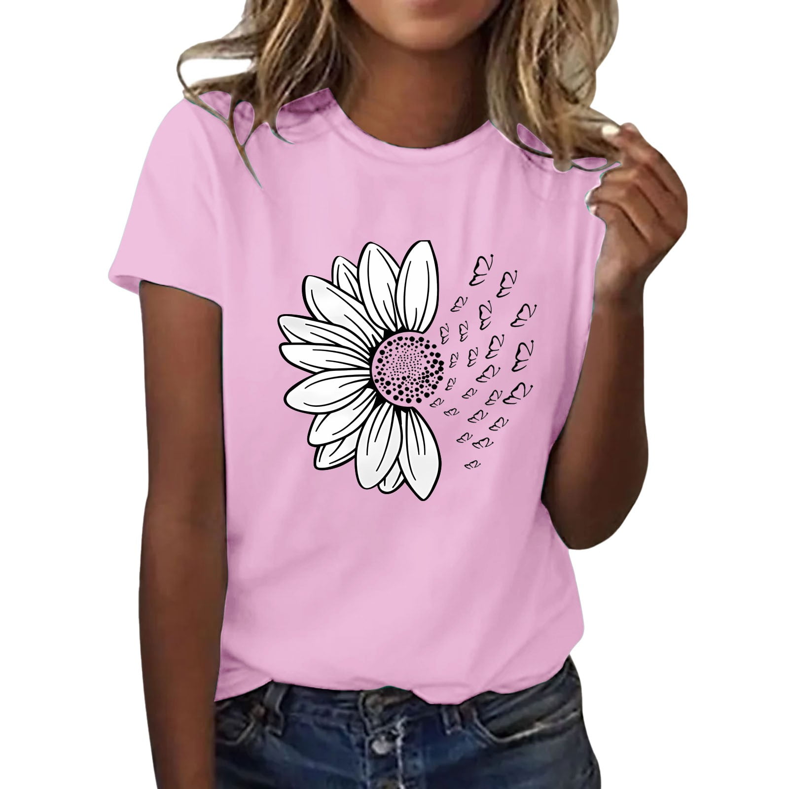 Outfmvch T Shirts For Women Short Sleeve Shirts For Women Graphic Tees