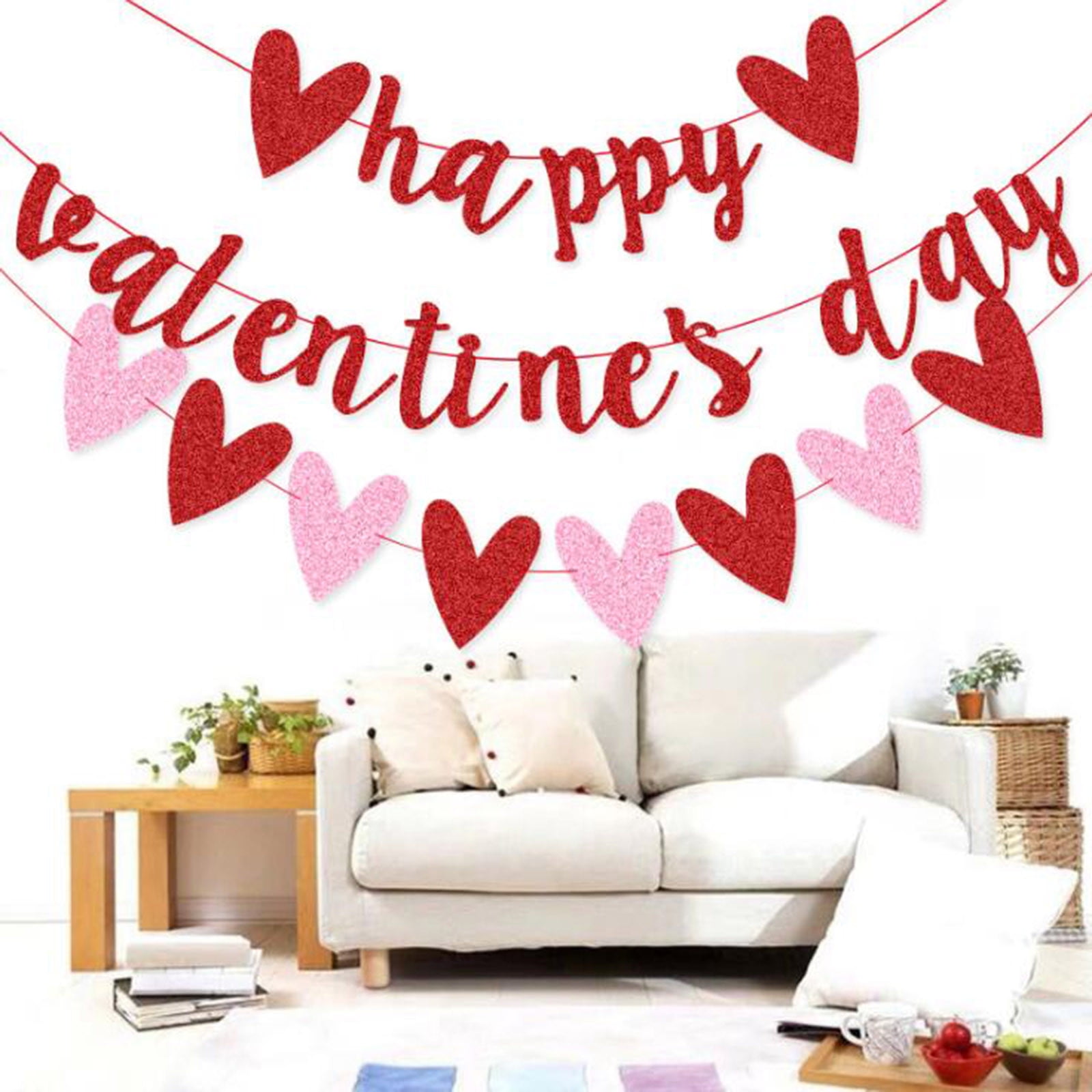 Outfmvch Valentines Day Decorations Valentine'S Day Table Flag ...