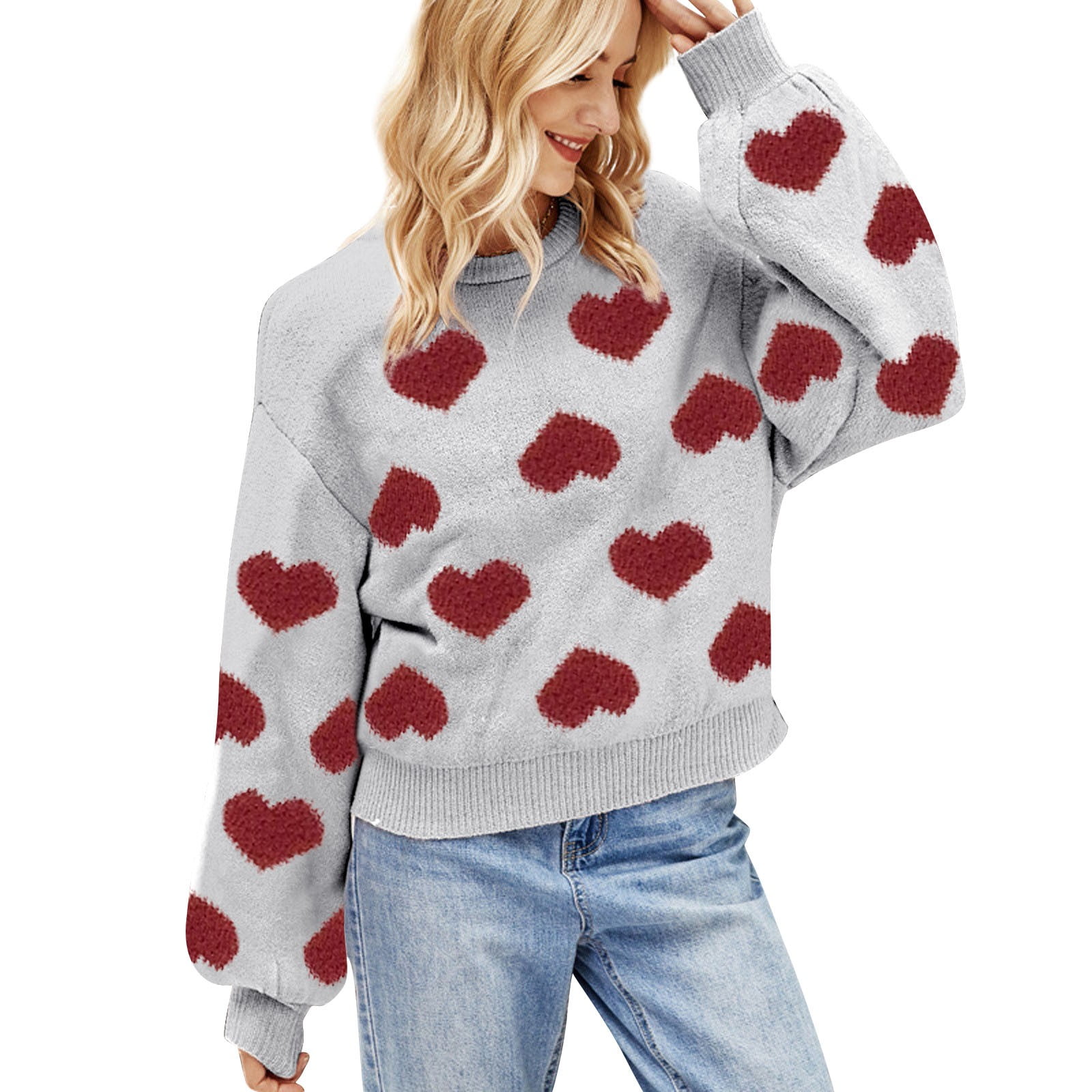 Outfmvch Valentines Sweater Women Valentines Day Sweater Valentines