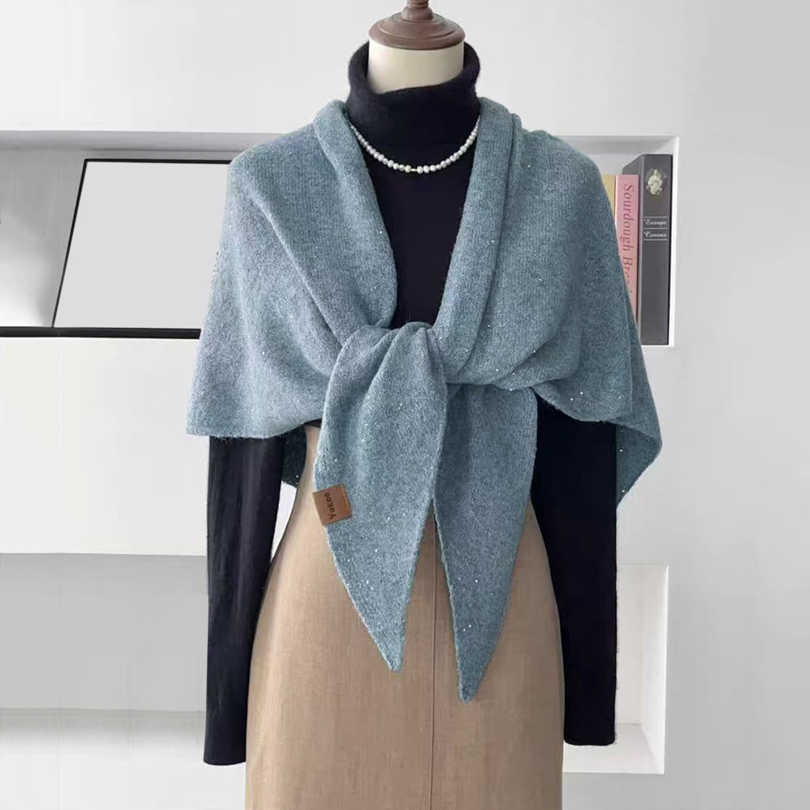 Outfmvch Warm Shawl Wraps for Women Cross Front Shawl Wraps for Women ...